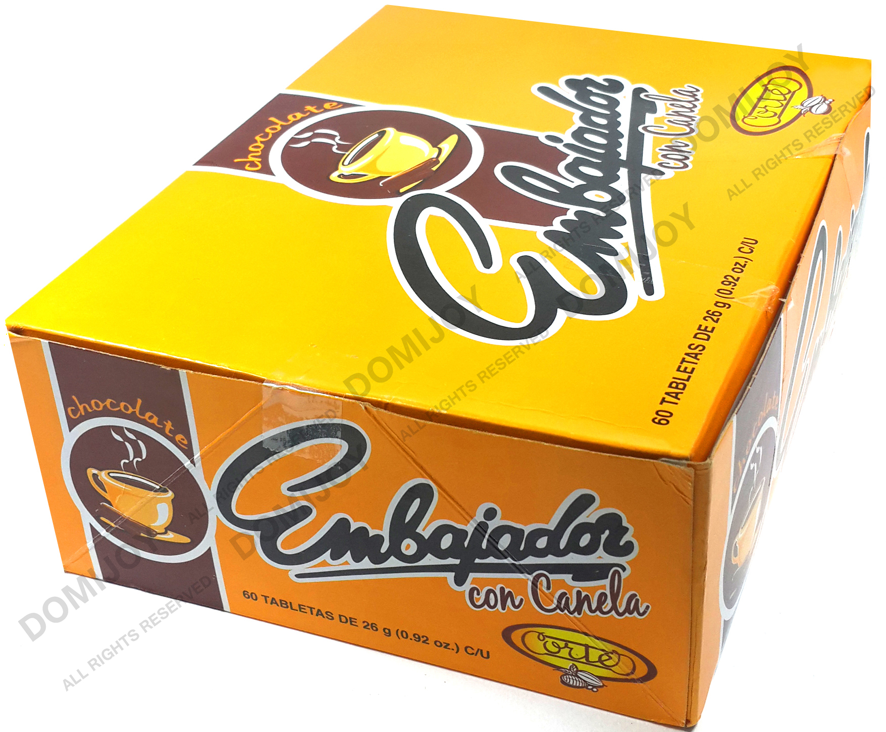 Embajador Dominican Sweet Chocolate Cinnamon 60 Bars Box 55.2 oz | Dofeli